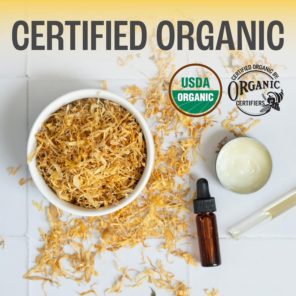 soothing herbal tea with calendula