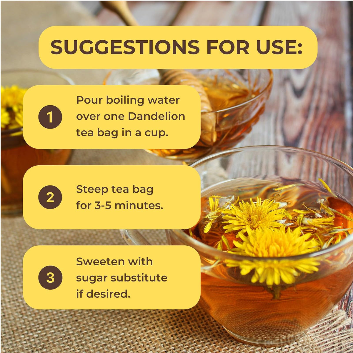 soothing herbal tea with dandelion
