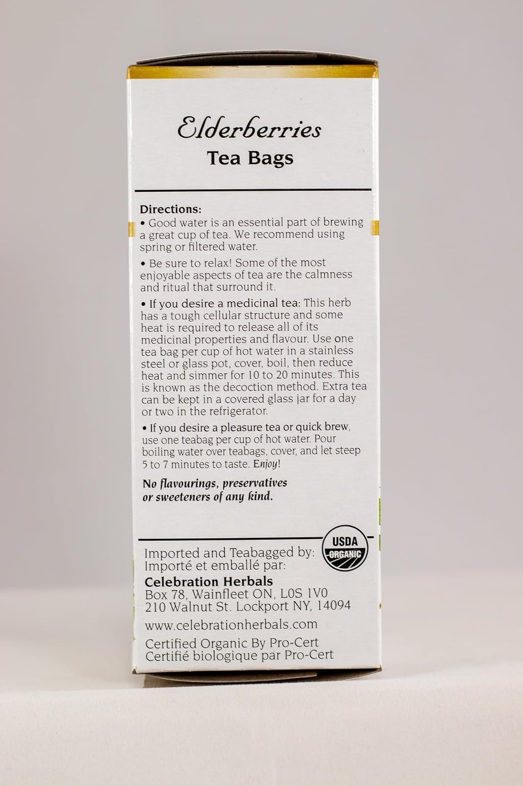 soothing herbal tea with elderberries