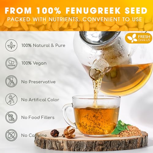 soothing herbal tea with fenugreek
