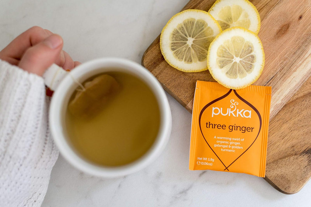 soothing herbal tea with ginger