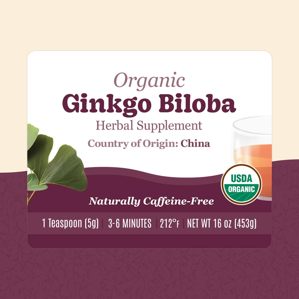 soothing herbal tea with ginkgo biloba