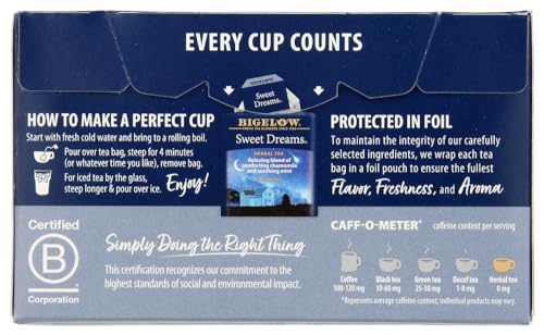 Soothing herbal tea with mint