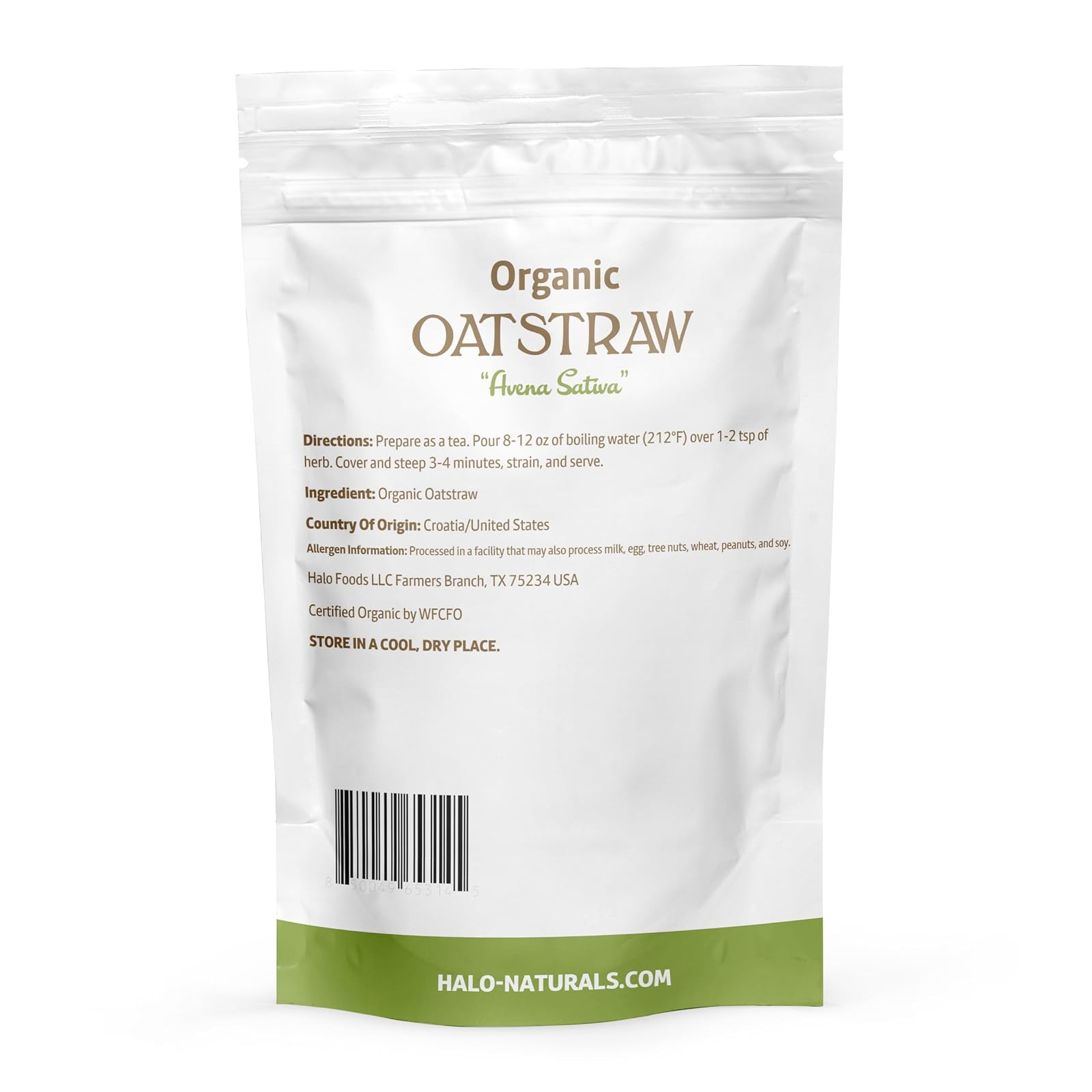 soothing herbal tea with oatstraw