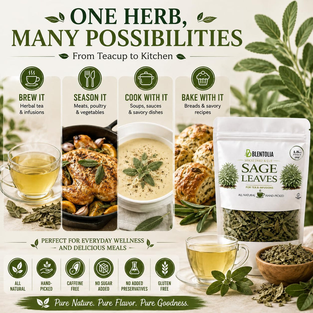 soothing herbal tea with sage