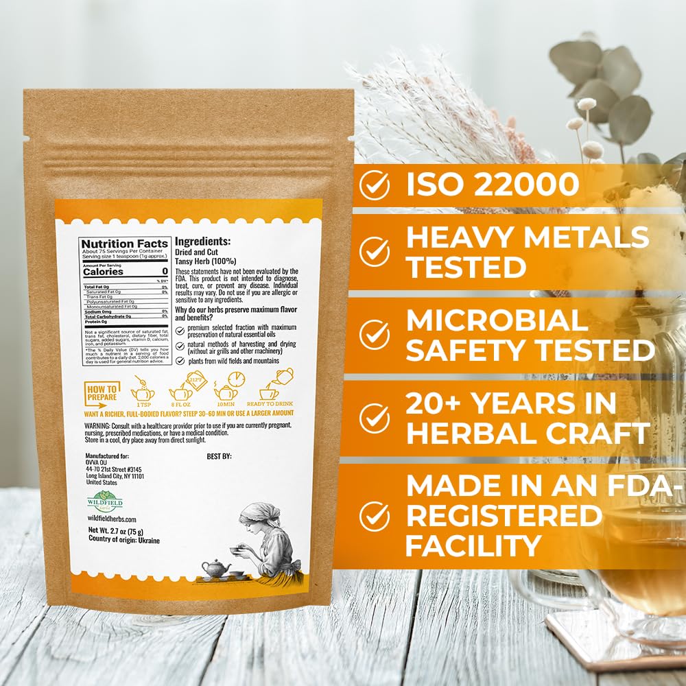 soothing herbal tea with tansy