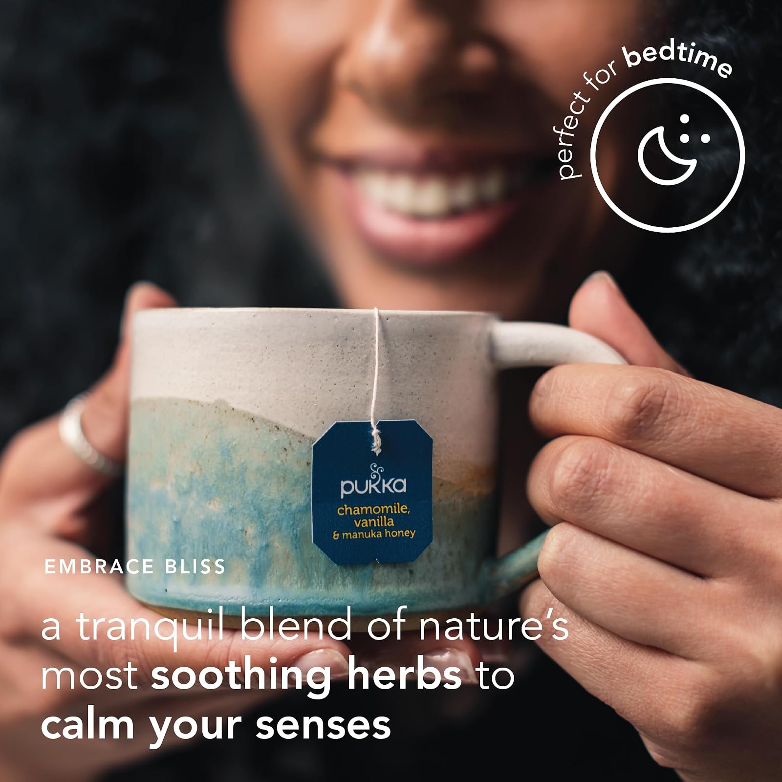 soothing herbal tea with vanilla