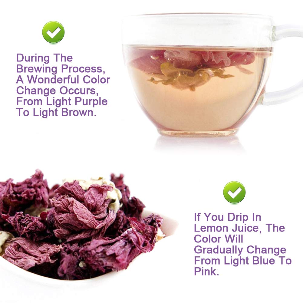 soothing herbal tea with violets