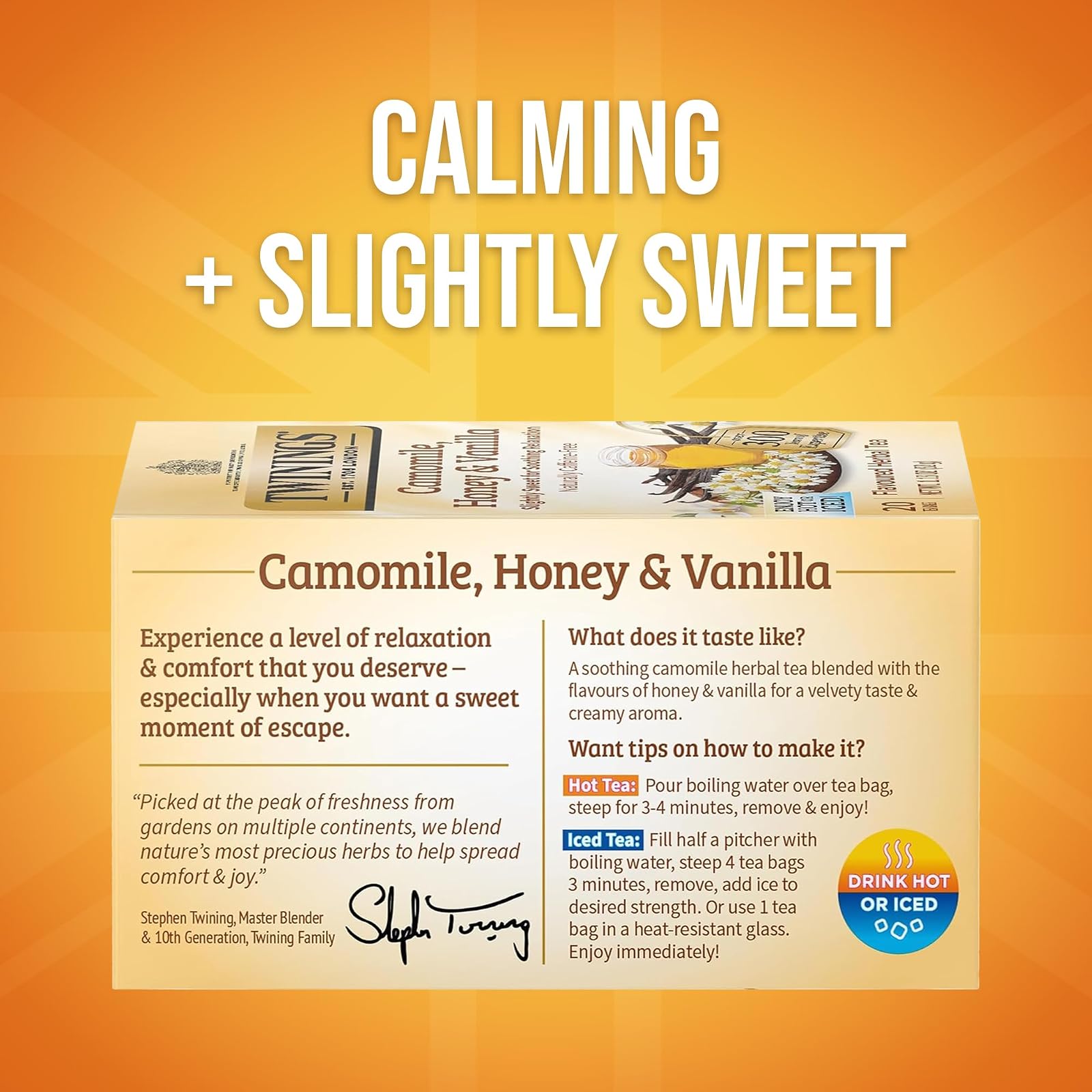 soothing honey and vanilla tea
