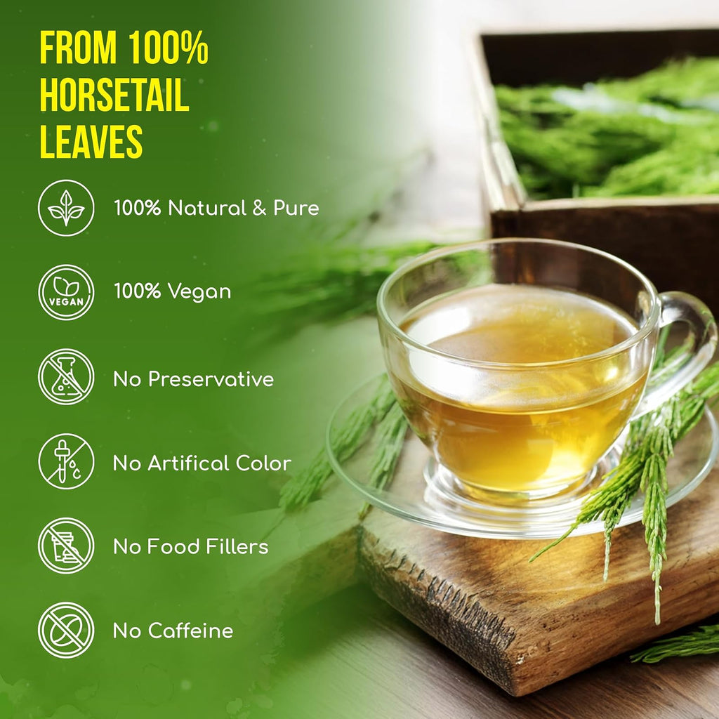 soothing horsetail leaf tea infusion