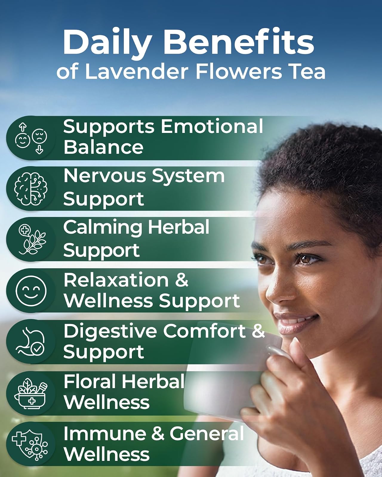 soothing lavender buds tea