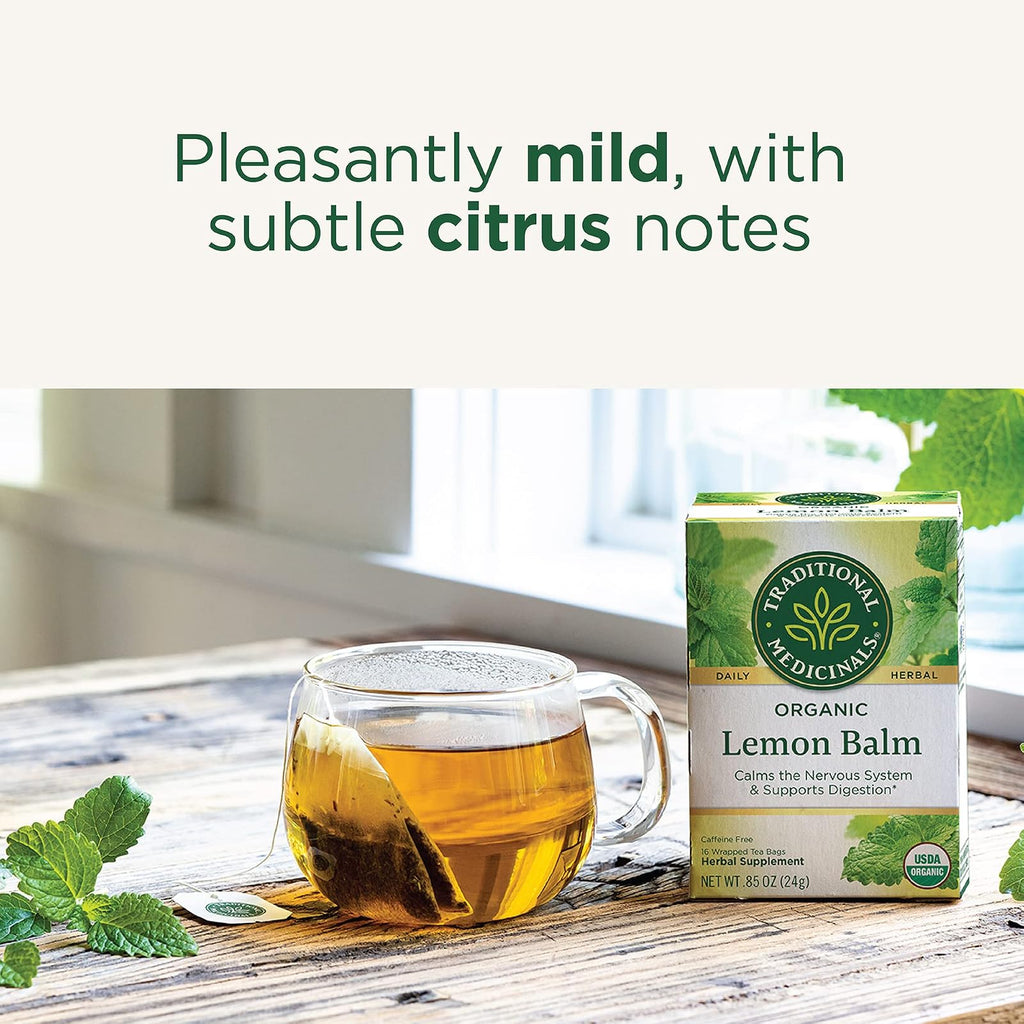 soothing lemon balm herbal infusion