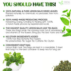 soothing lemon balm tea bags
