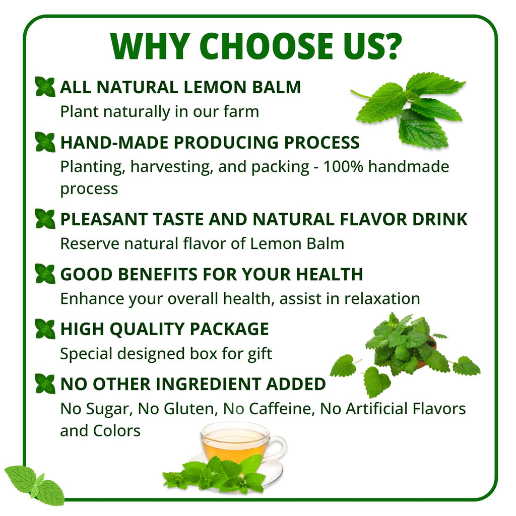 soothing lemon balm tea bags