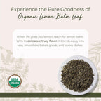 soothing lemon balm tea leaves