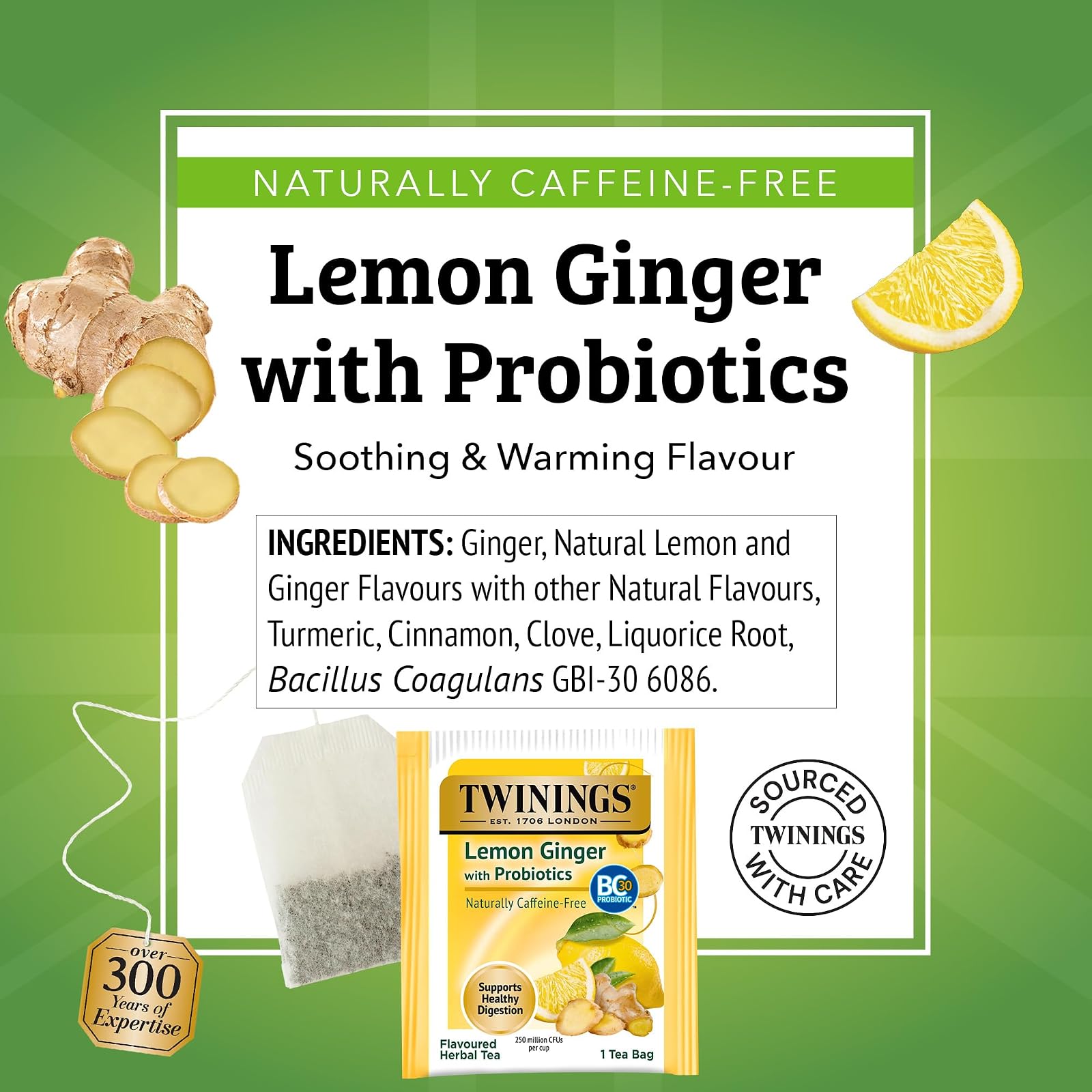 soothing lemon ginger infusion bags