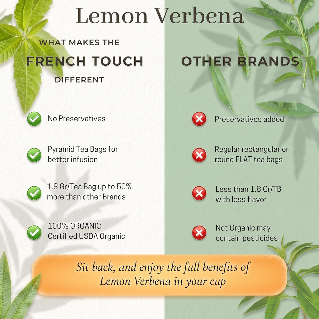 soothing lemon verbena tea bags