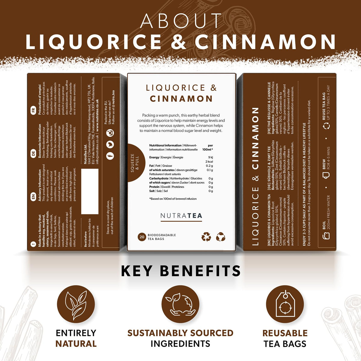 soothing liquorice cinnamon tea bags