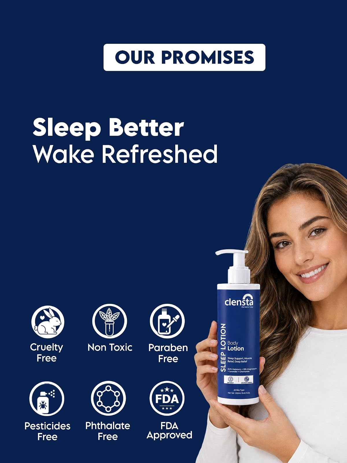 Soothing lotion with melatonin and magnesium