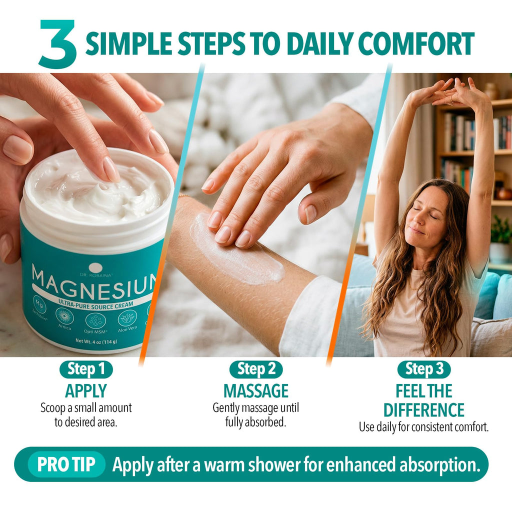 Soothing magnesium cream for post-workout recovery