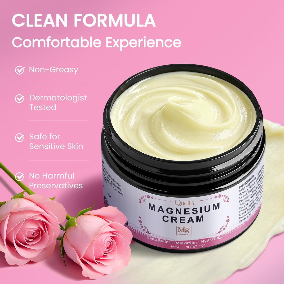 soothing magnesium cream for skin hydration