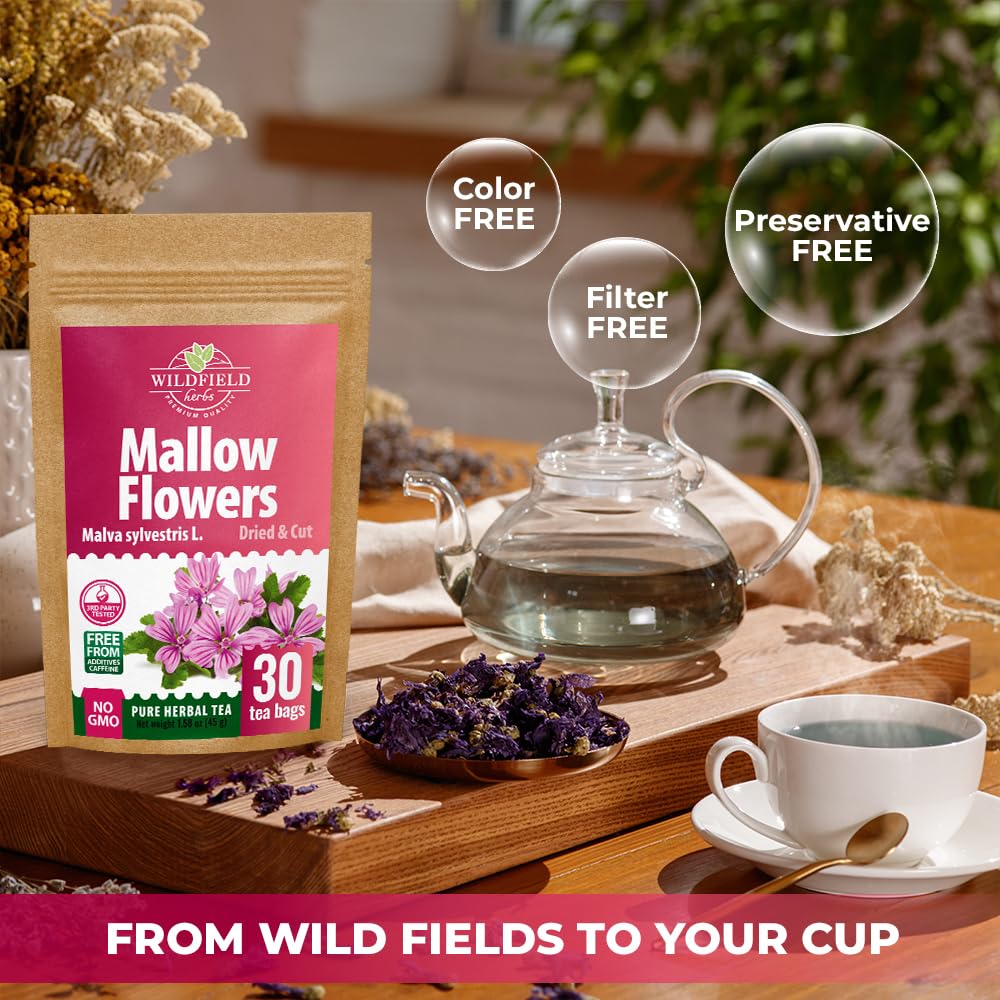 Soothing mallow tea for digestion