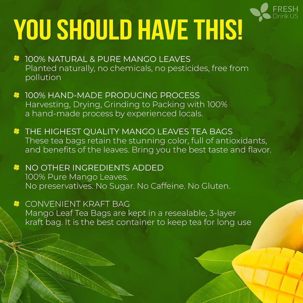 soothing mango leaf tea bags