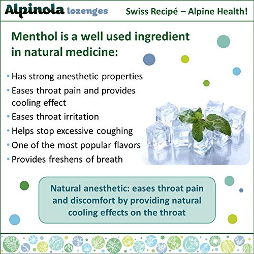 Soothing menthol lozenges for dry throat