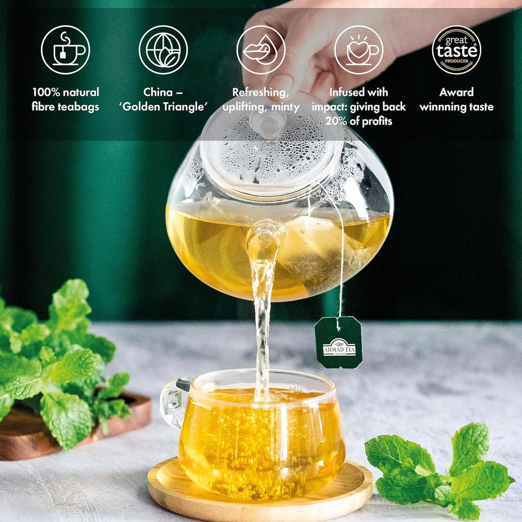 soothing mint infused green tea