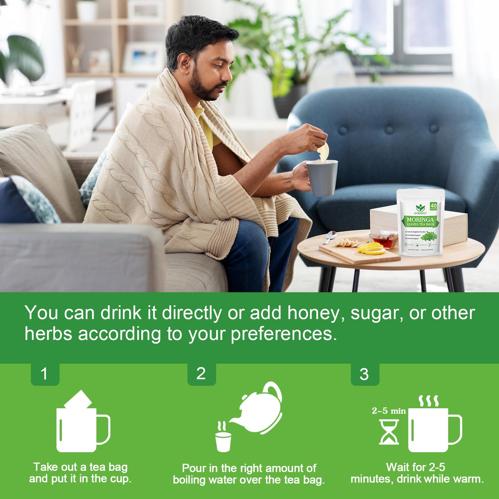 soothing moringa tea for relaxation