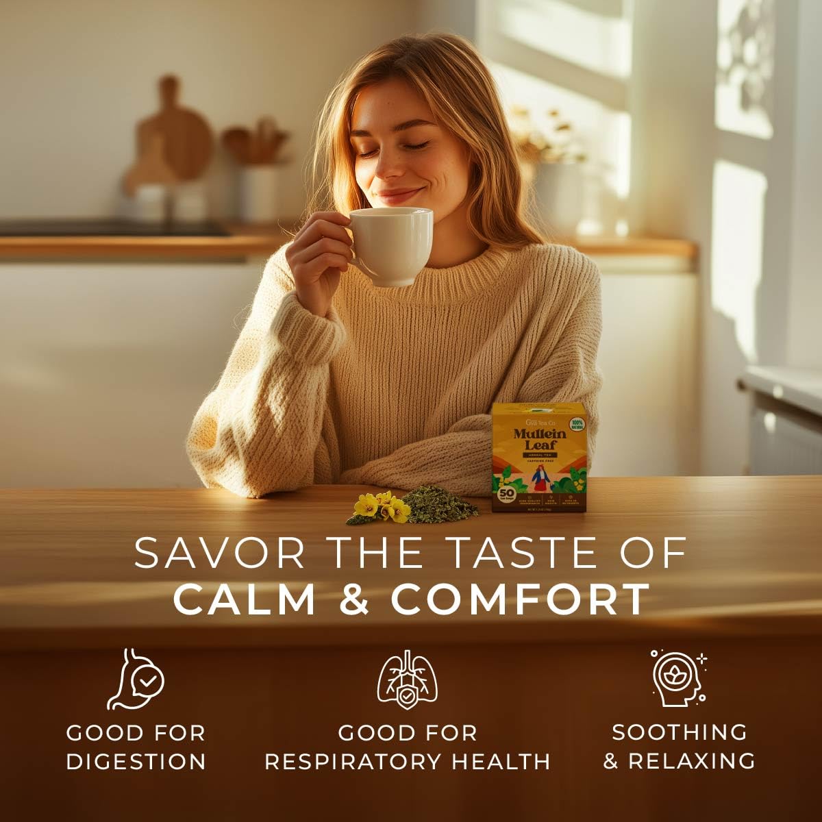 soothing mullein leaf herbal infusion