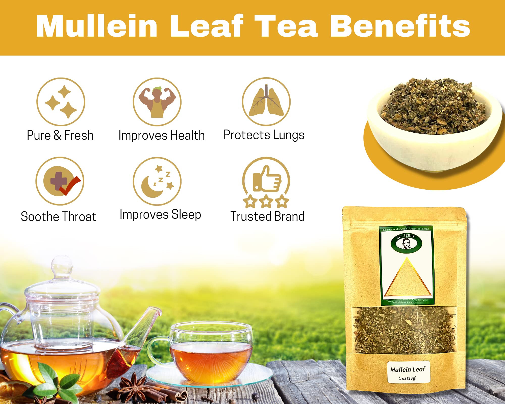 soothing mullein tea for cough relief