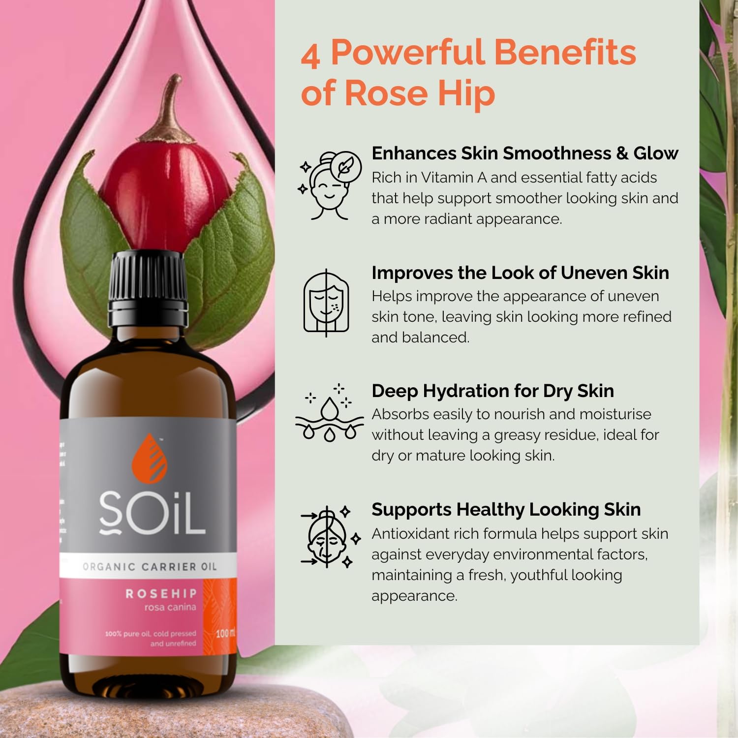 soothing nettle infused rosehip oil