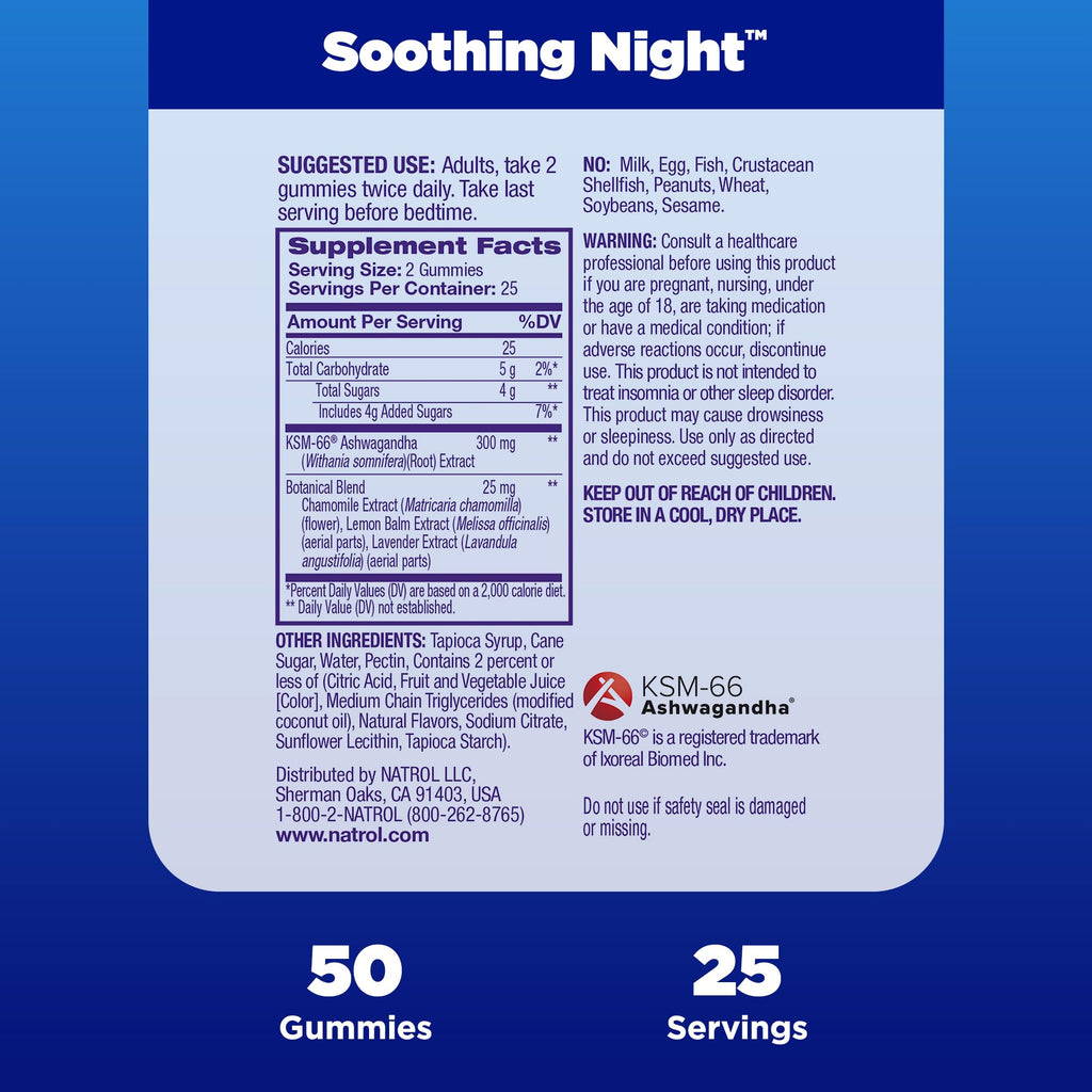 soothing night gummies for better sleep