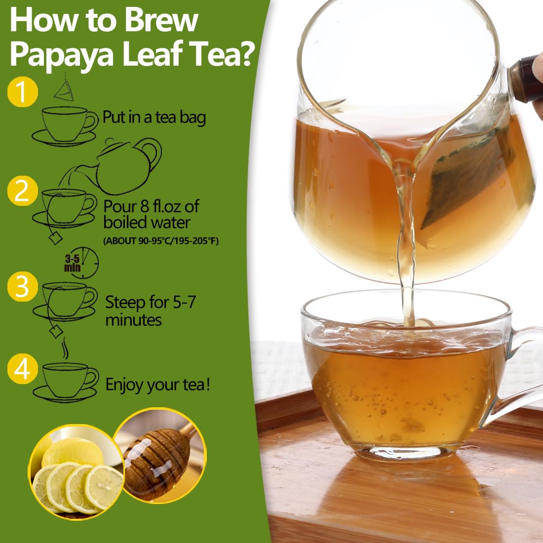 soothing papaya leaf herbal tea