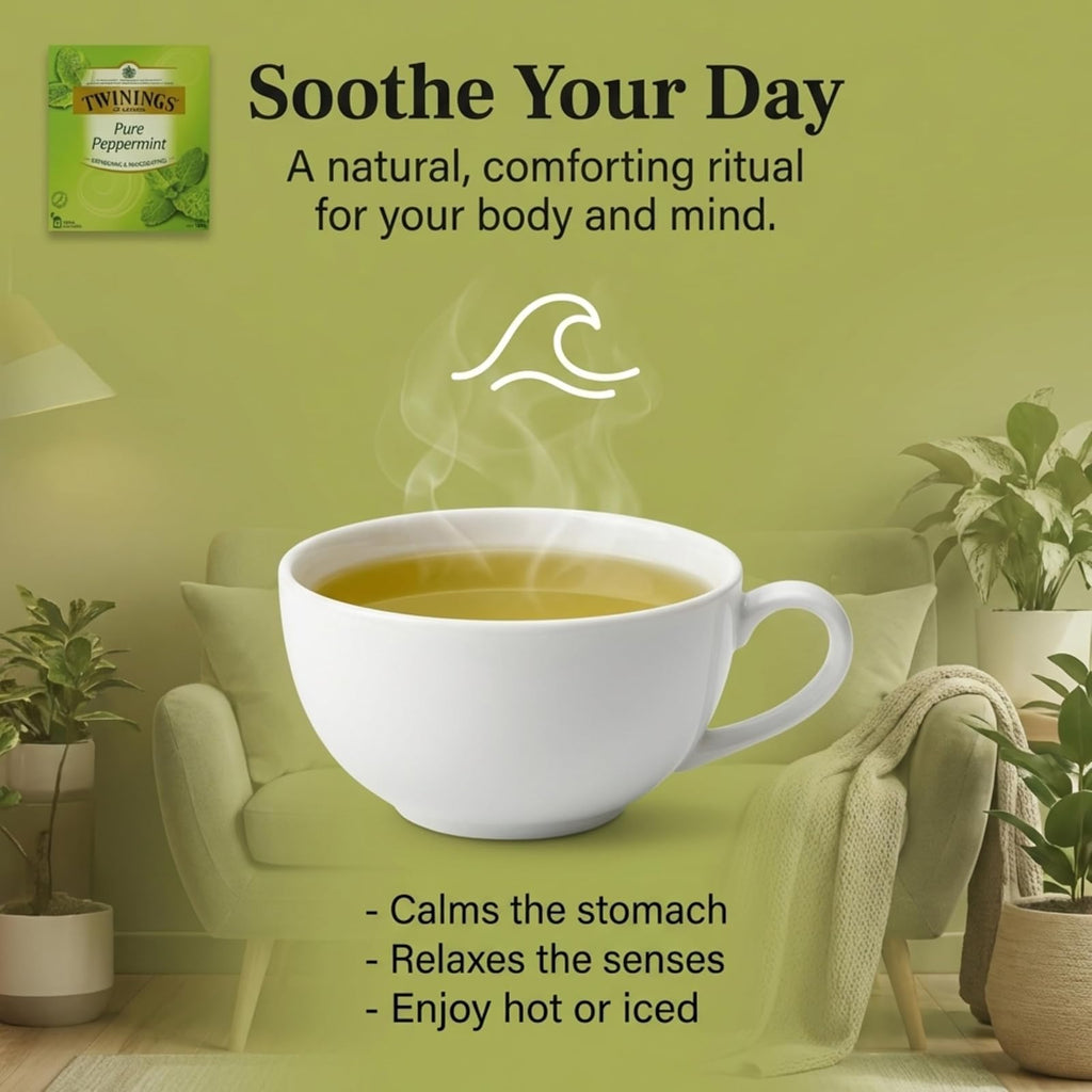 soothing peppermint herbal infusion