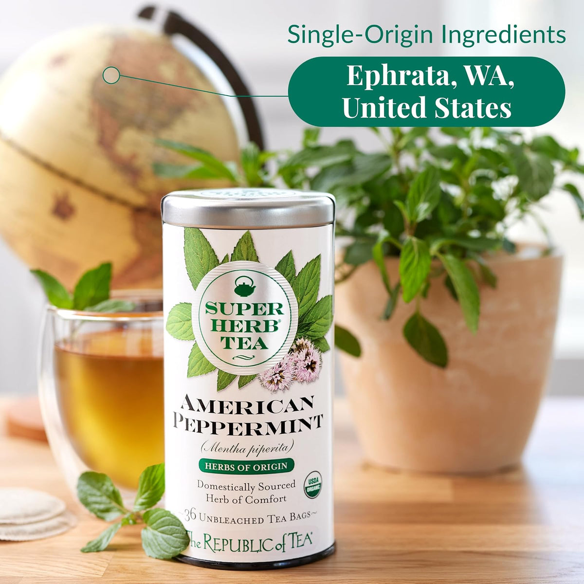 Soothing peppermint tea for digestion