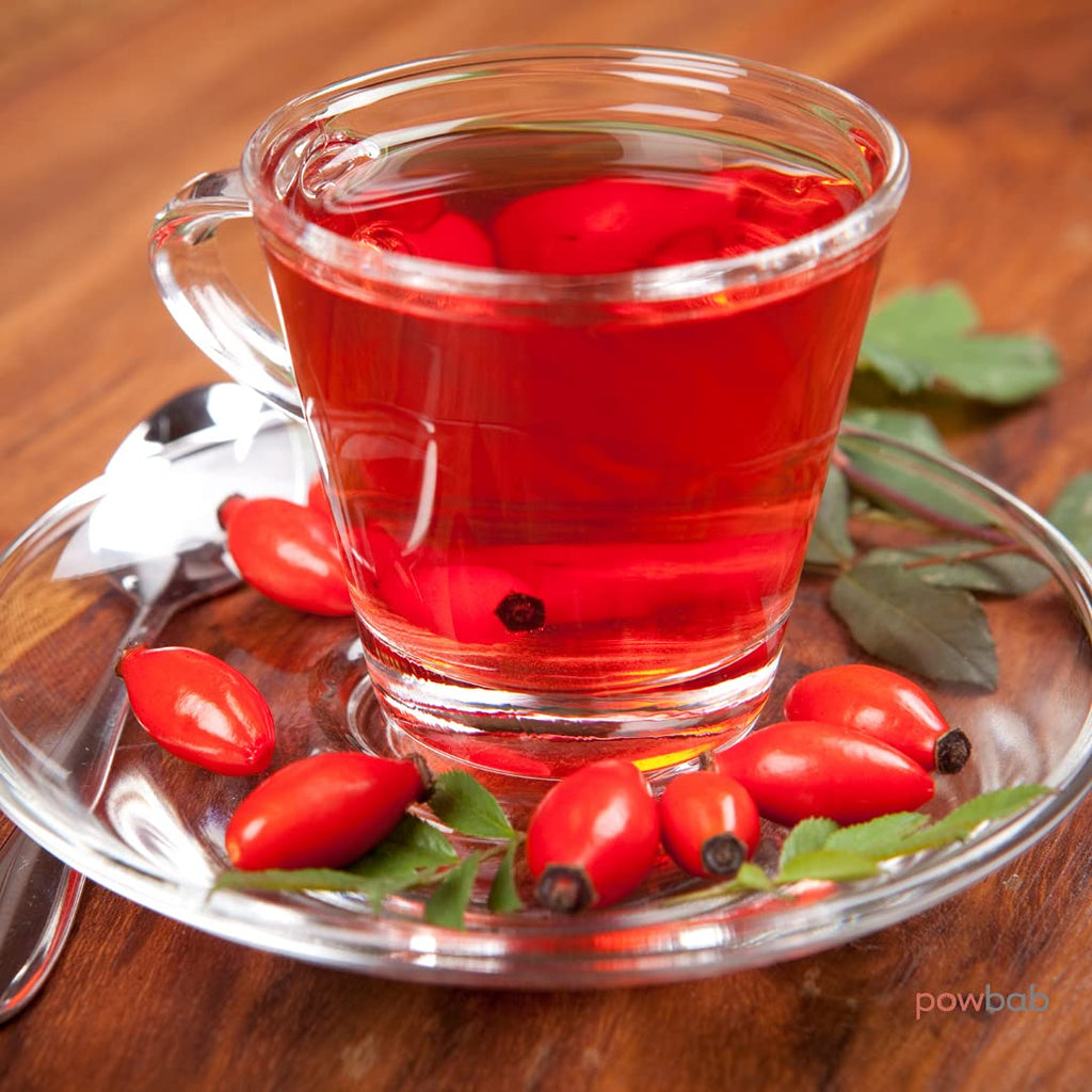 soothing rose hips herbal drink