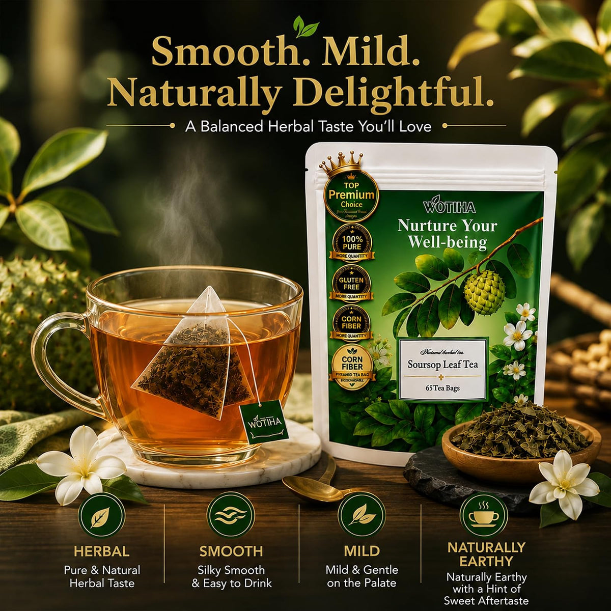 soothing soursop herbal tea
