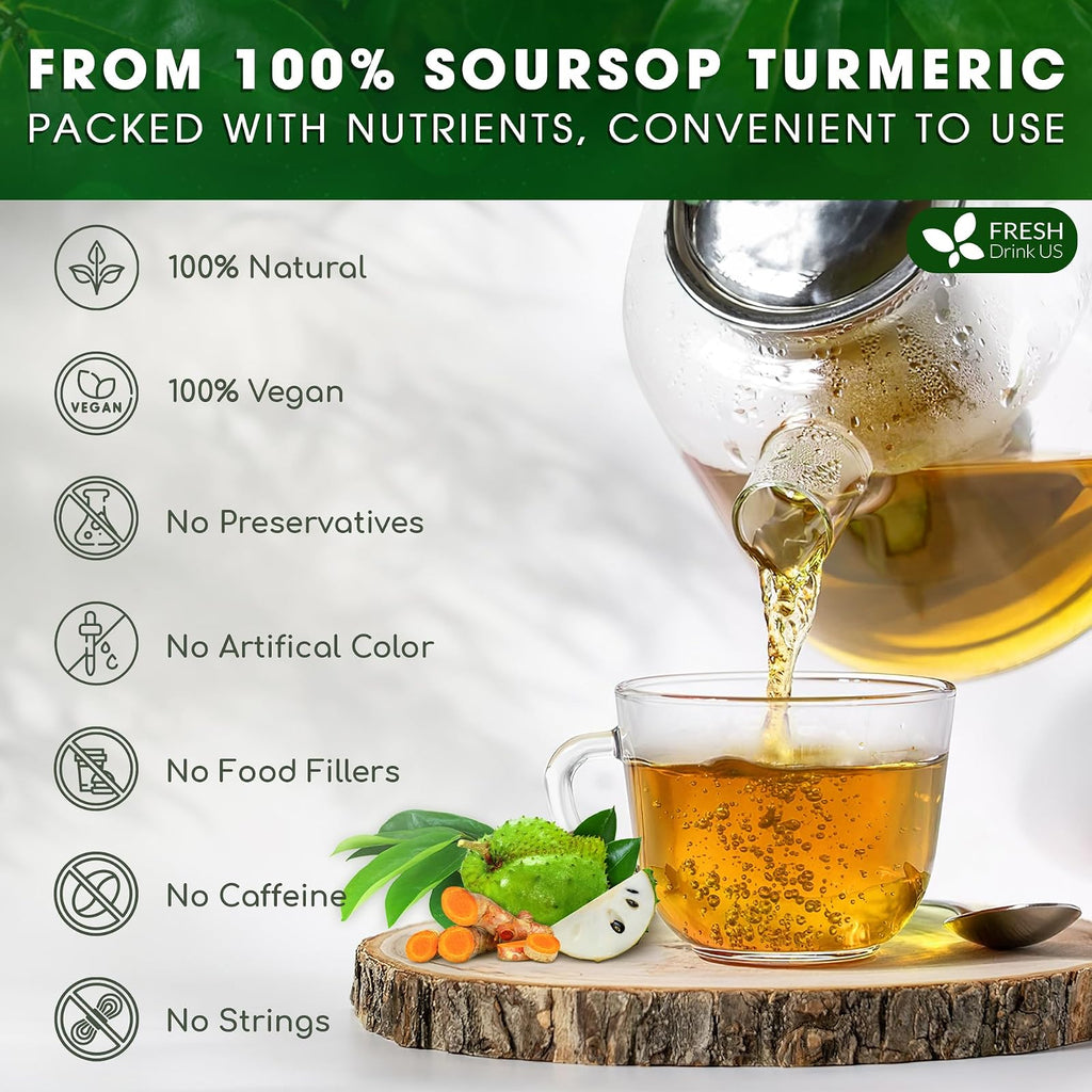 soothing soursop turmeric herbal infusion