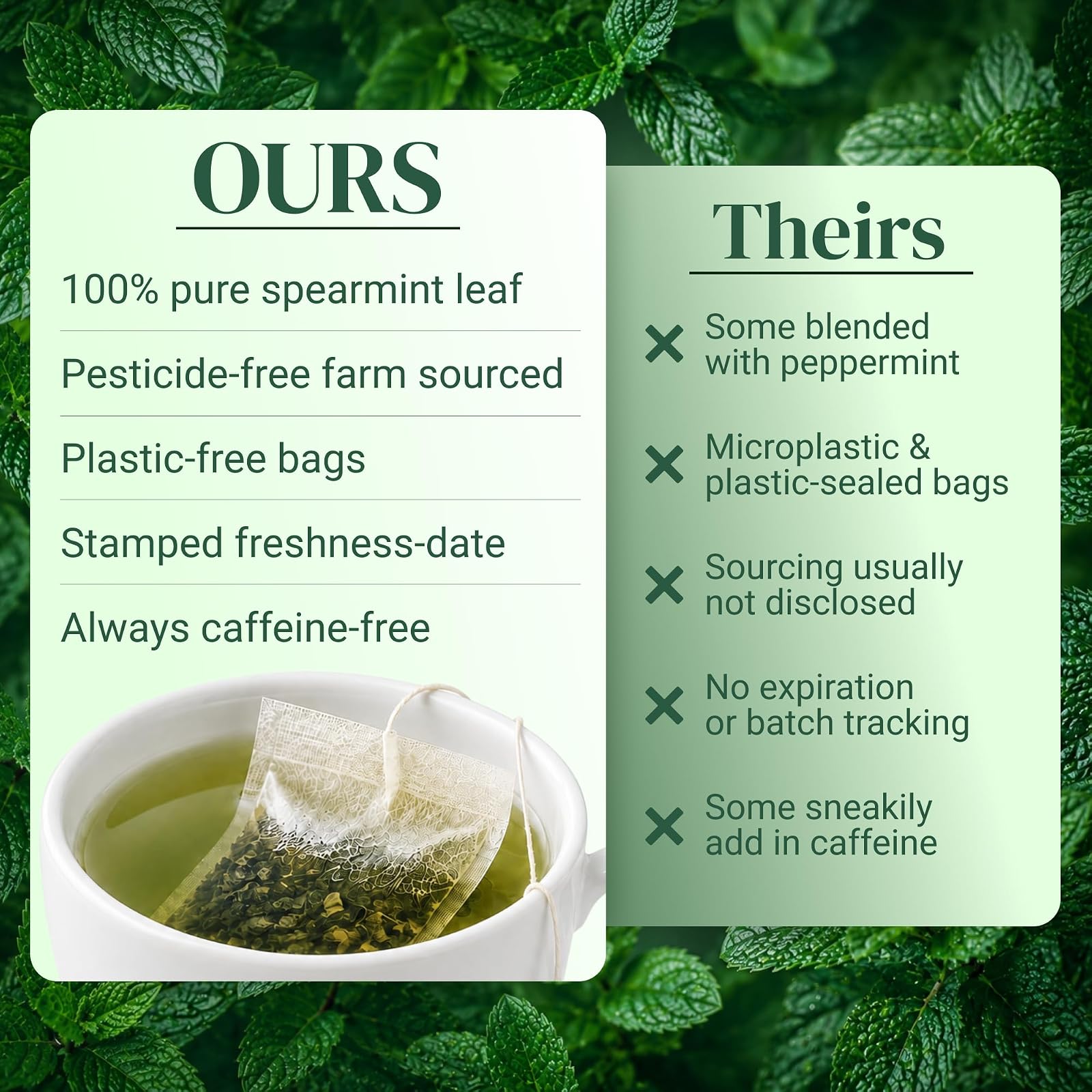 soothing spearmint herbal infusion
