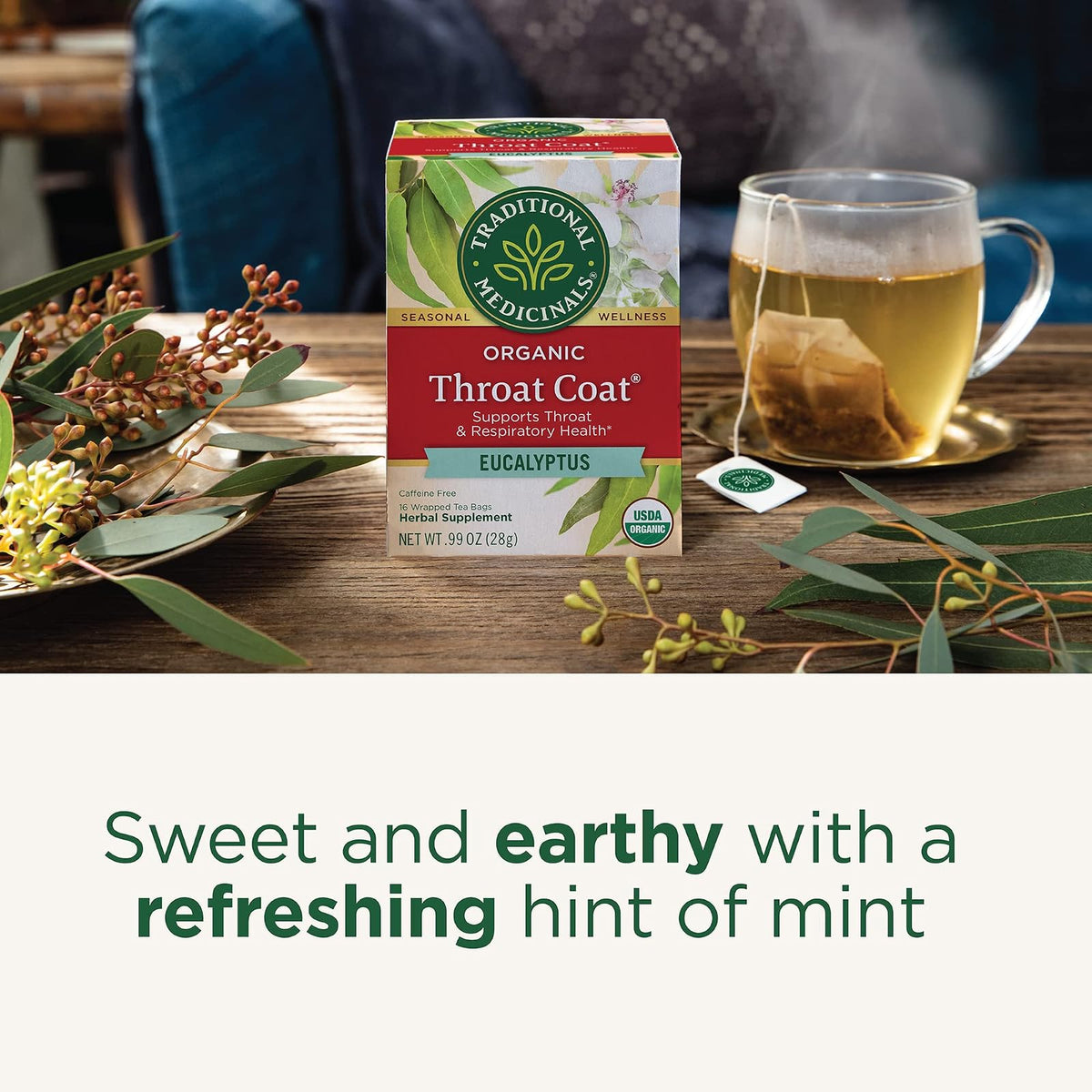 Soothing throat coat tea blend