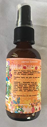 Soothing throat spray with slippery elm