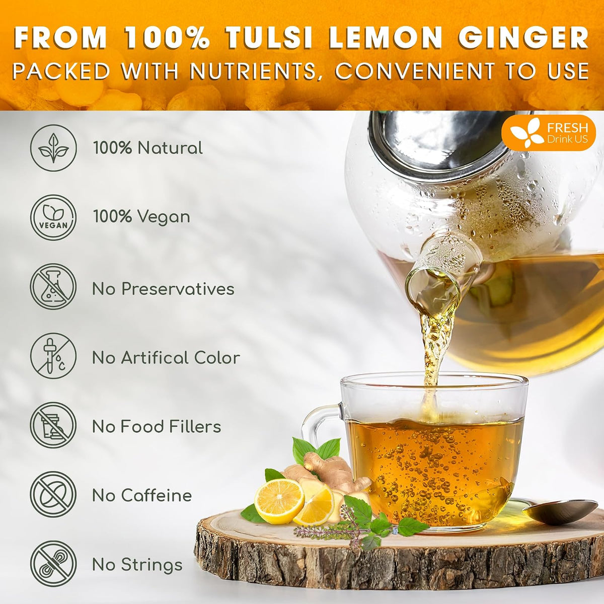 soothing Tulsi herbal tea blend