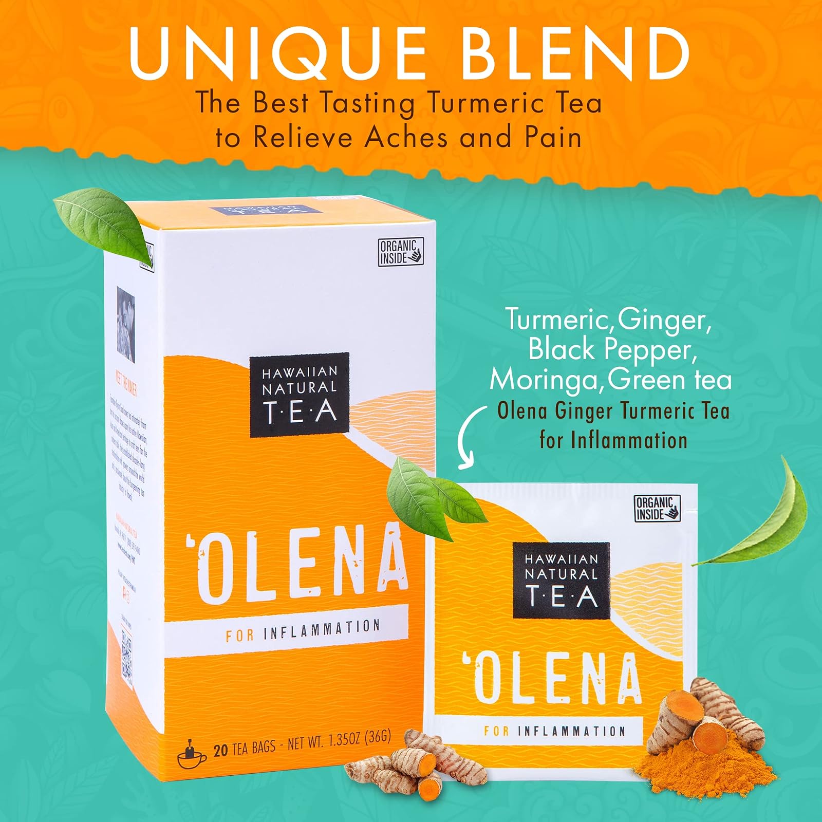 soothing turmeric green tea bags