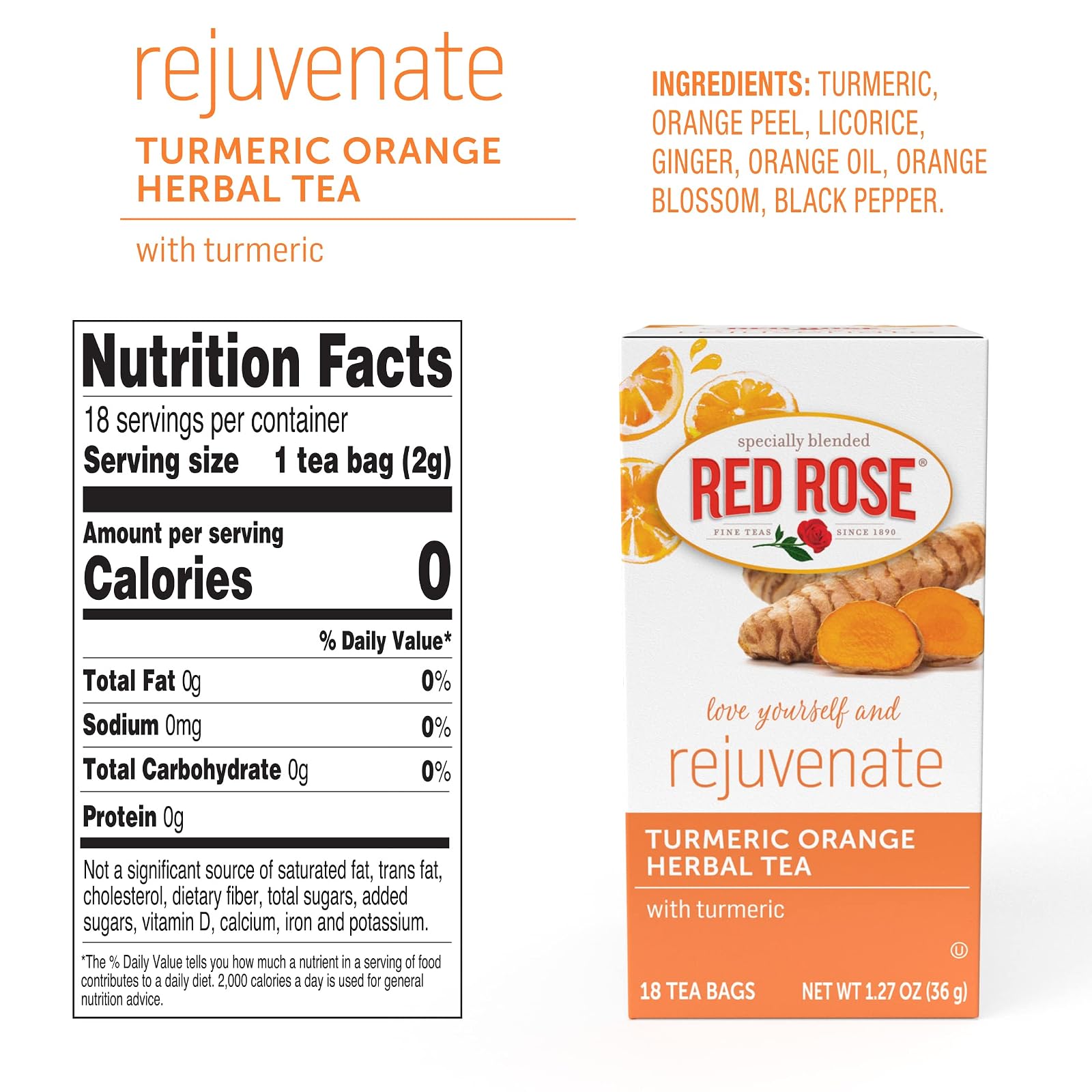 Soothing turmeric orange blossom infusion