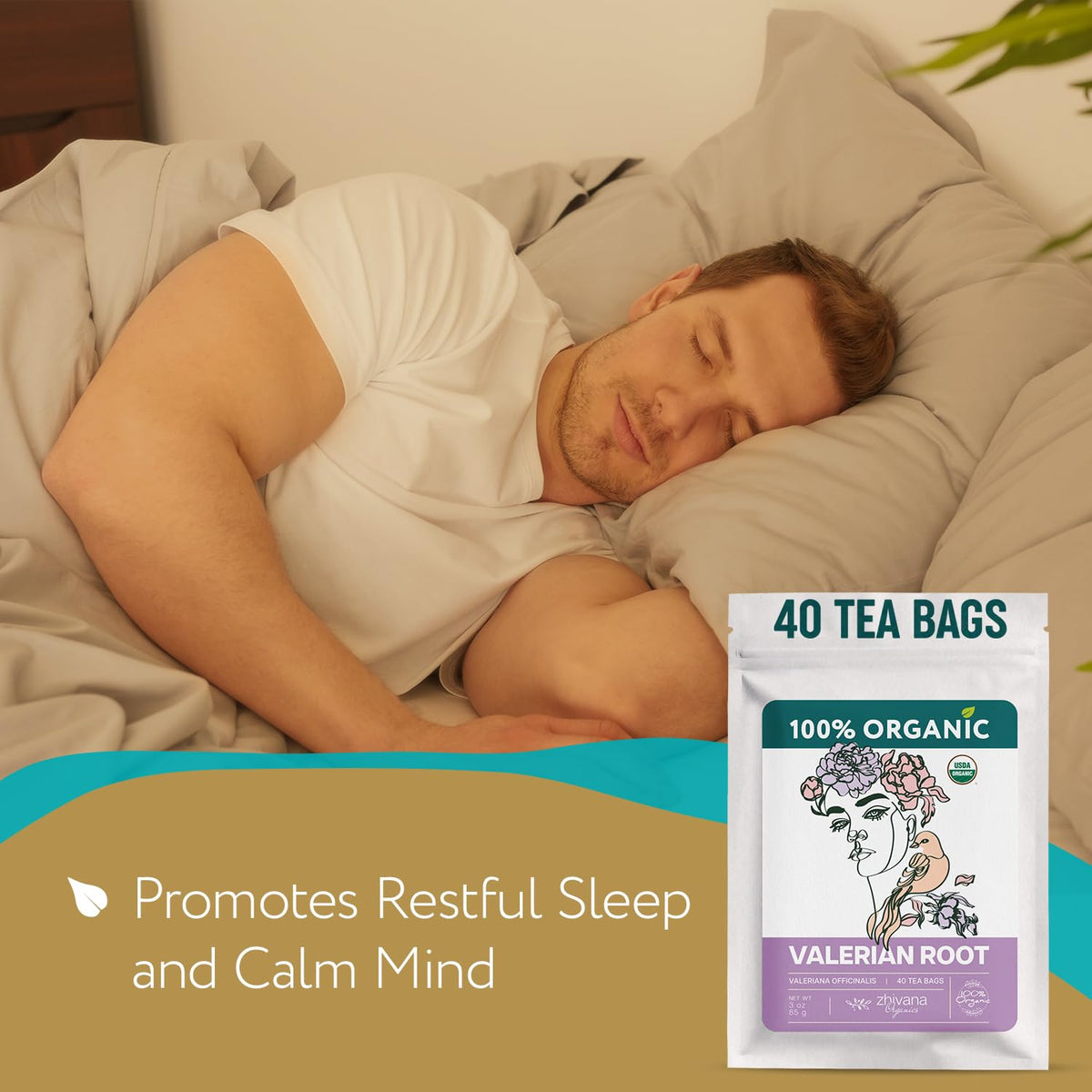soothing valerian root herbal infusion