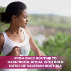 Soothing valerian root tea infusion