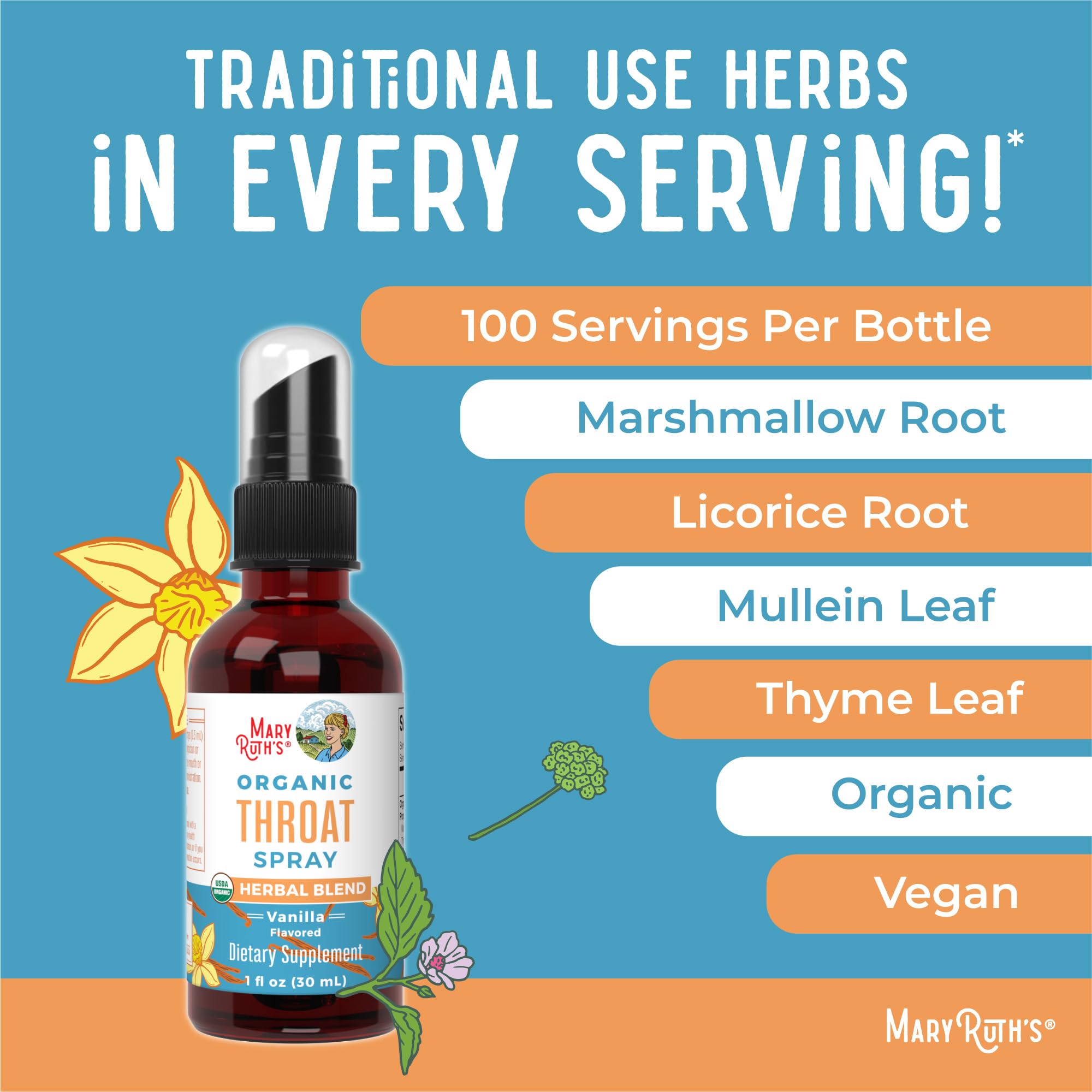 soothing vanilla throat spray