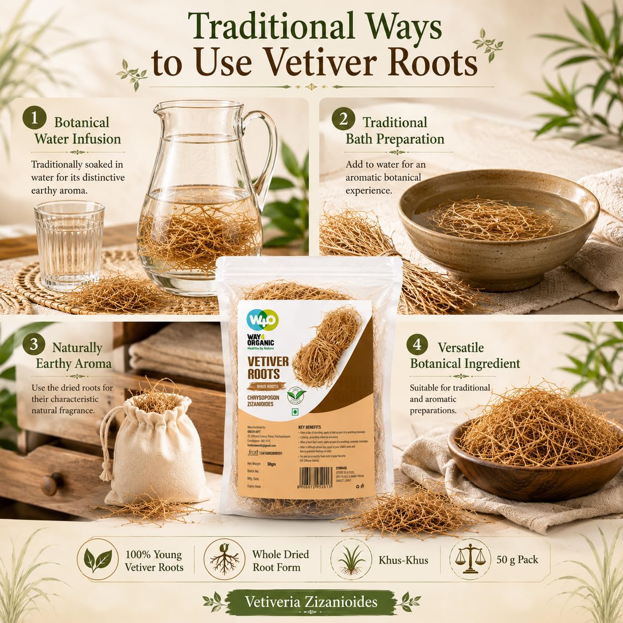 soothing vetiver root tea blend